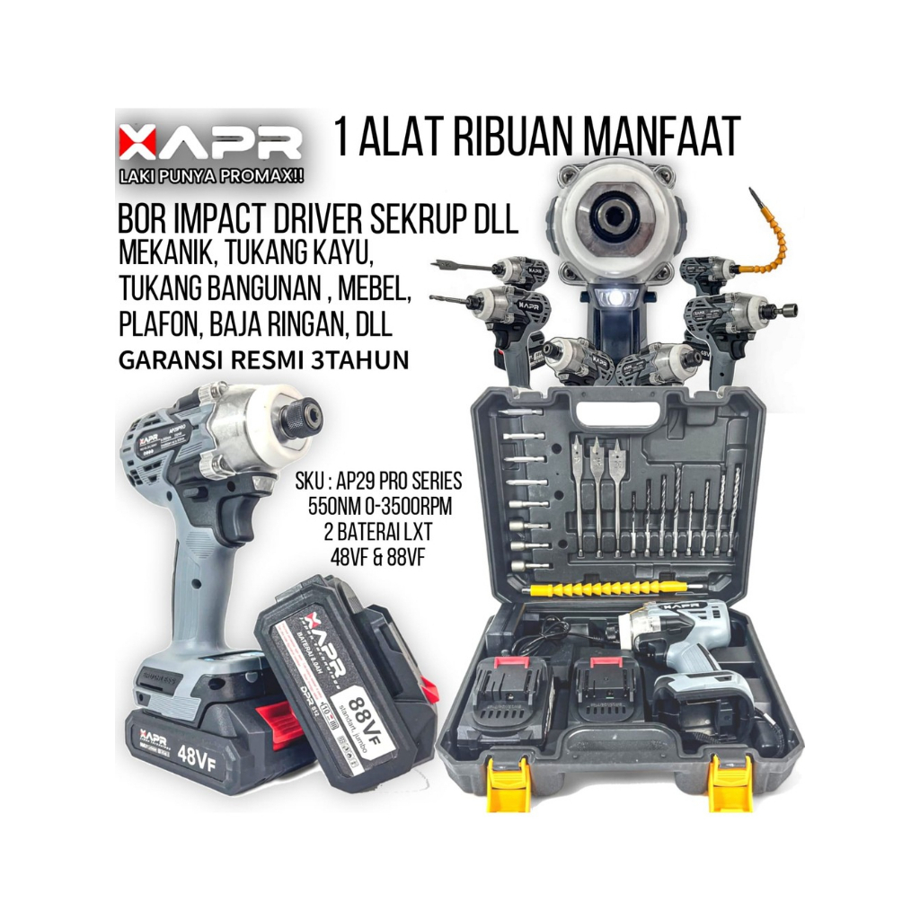 Jual AP29 PRO BOR Impact Driver standart model facelift Garansi Resmi ...