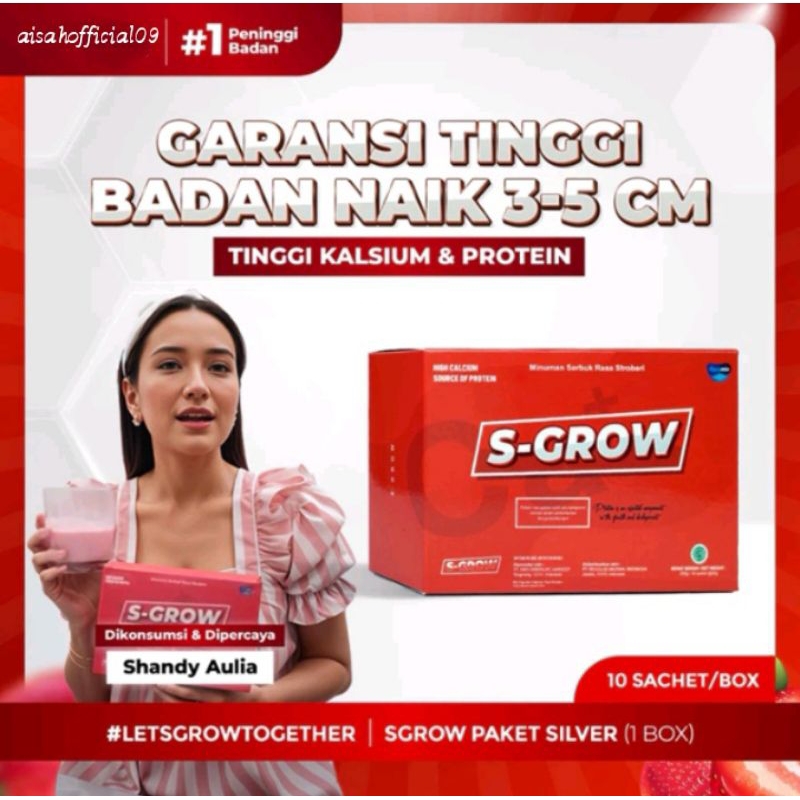 Jual Seller Resmi Susu S-grow Asli isi 10 Sachet Minuman High Calcium ...