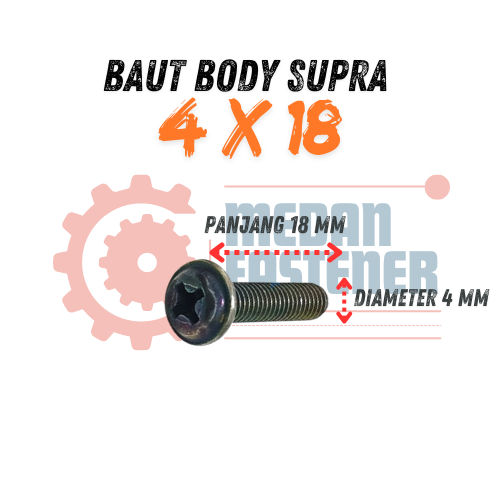 Jual Baut Batok Honda M4x18 Only Halus / Sekrup Baut Batok Body Honda ...