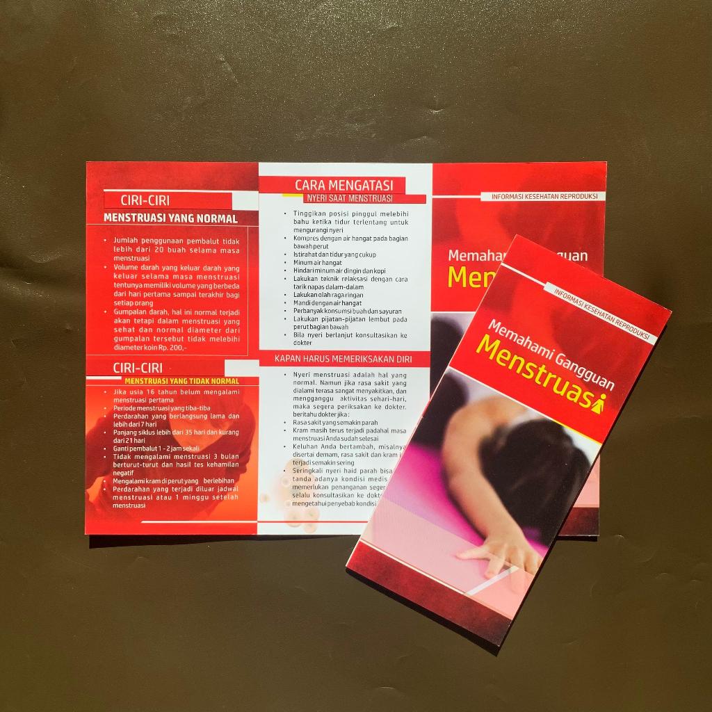 Jual Brosur Kesehatan | Leaflet Memahami Gangguan Menstruasi | Media Edukasi Ciri Menstruasi ...