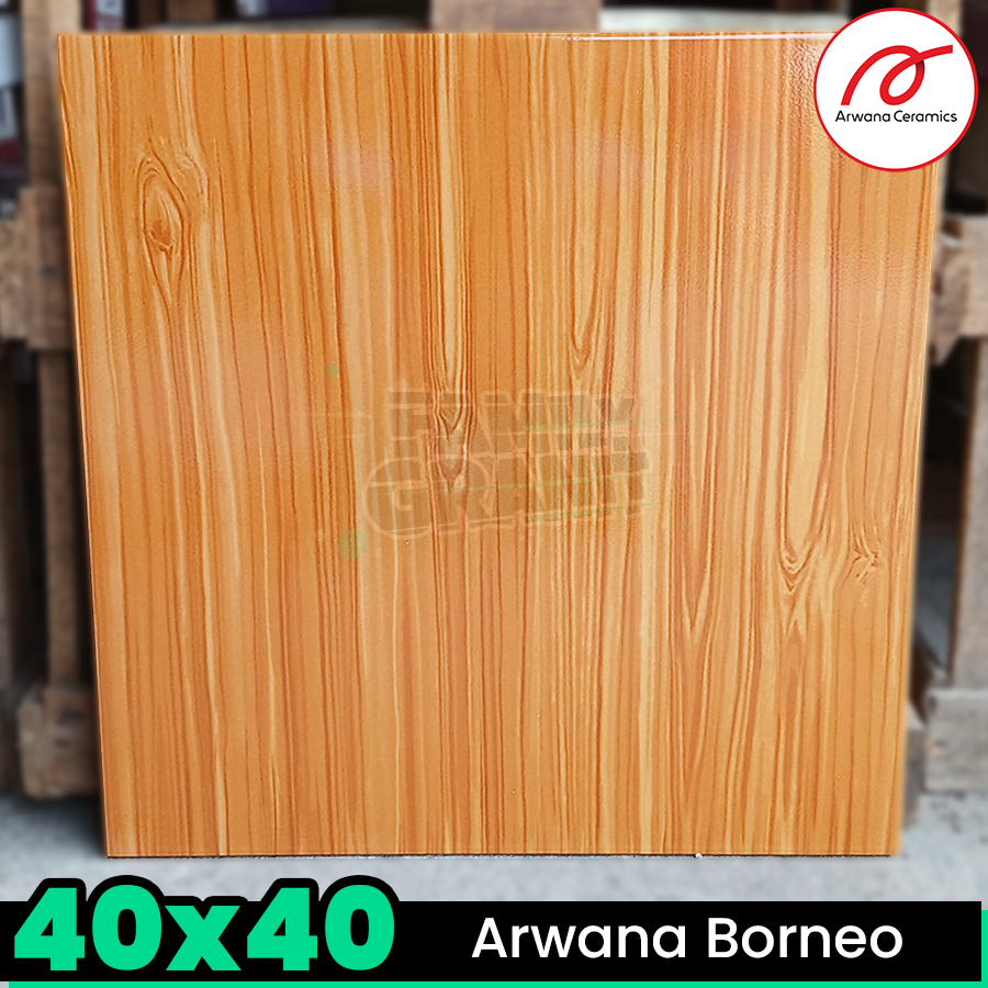 Jual Keramik Motif Kayu 40x40 Arwana Borneo Lantai Ubin Teras Glossy ...