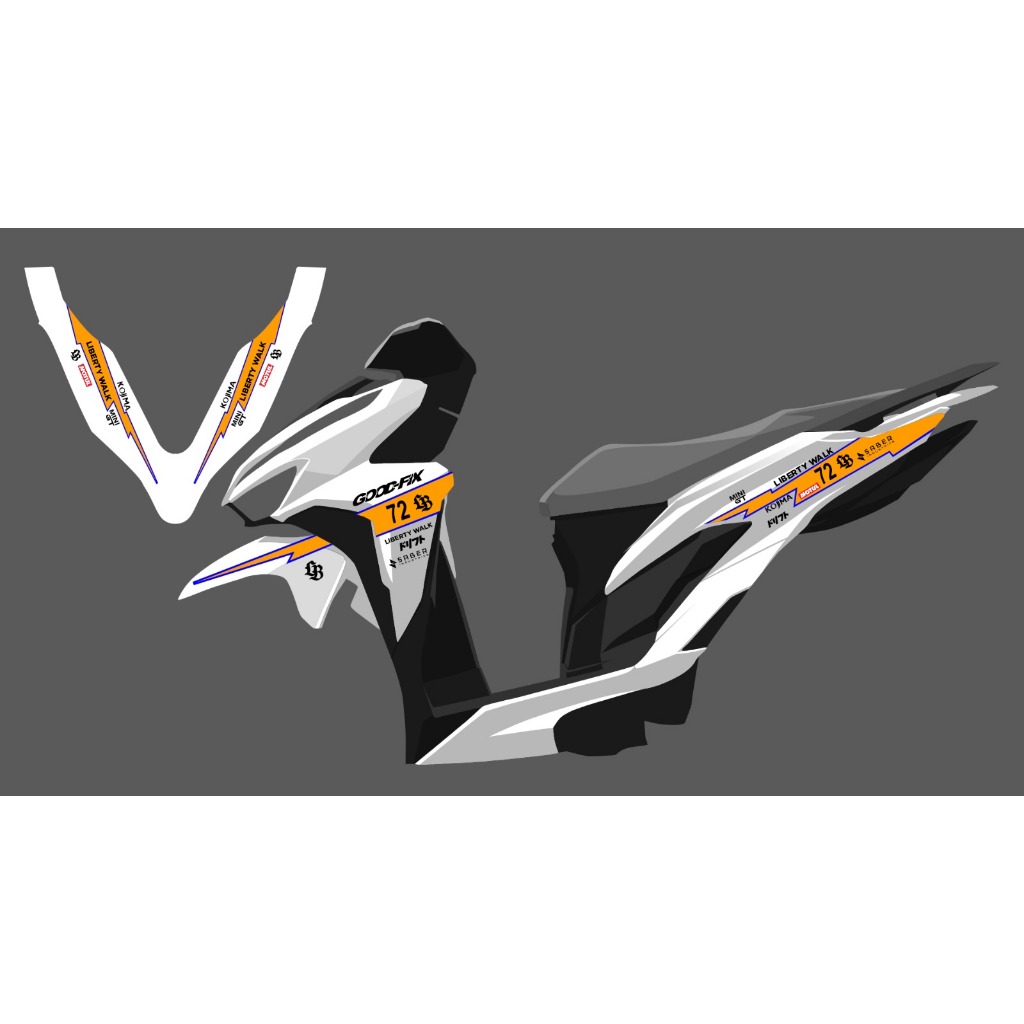 Jual STRIPING TRANSPARAN VARIO NEW 125/150 GEN 1 TAHUN 20218-2022 MOTIF LIBERTY WALK | Shopee ...