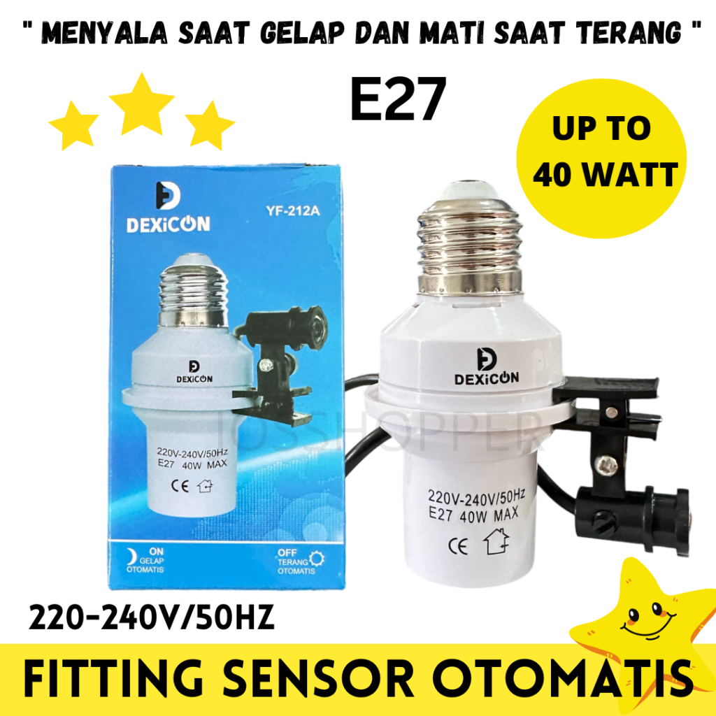 Jual FITTING LAMPU SENSOR CAHAYA OTOMATIS UNTUK SEGALA LAMPU FITTING ...