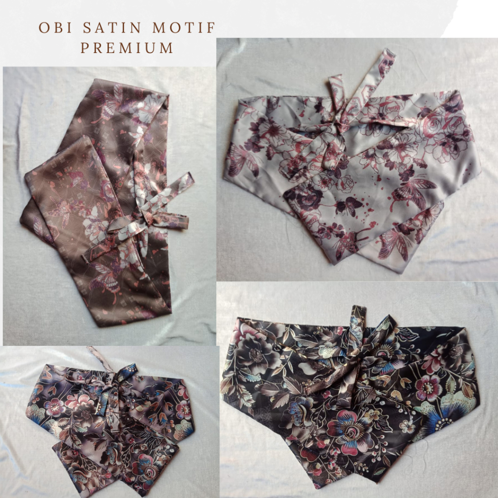 Jual Obi Satin Motif Bunga Premium Belt Batik Ikat Pinggang Wanita ...