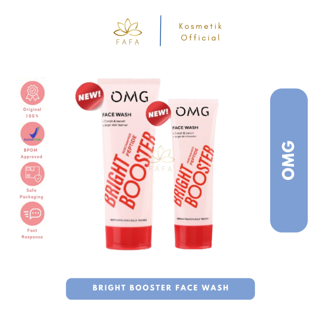 Jual OMG OH MY GLOW Bright Booster Face Wash 50ml & 100ml - Sabun Wajah ...