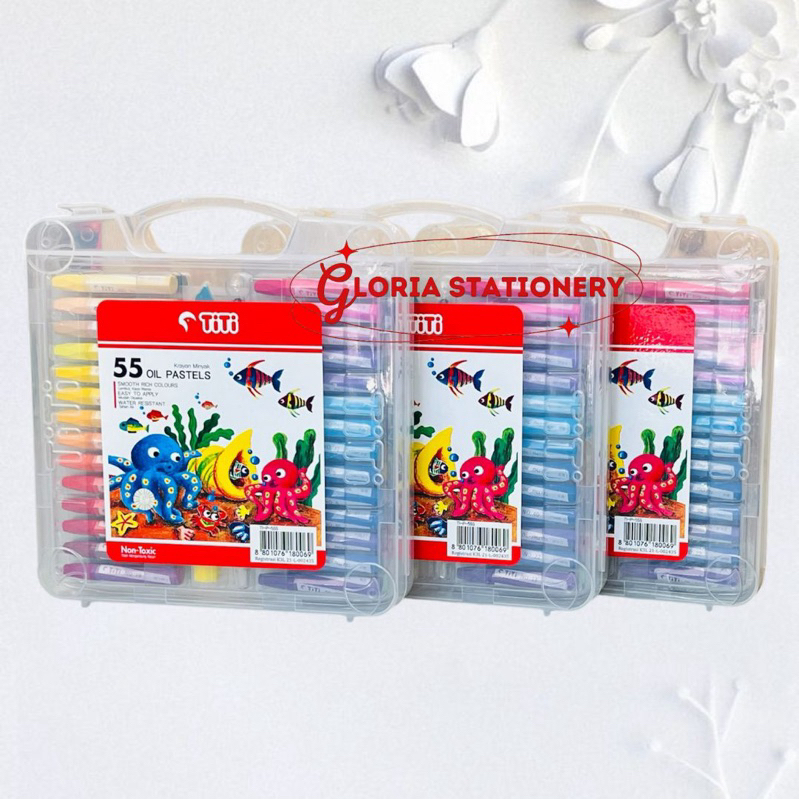 Jual Crayon 55 warna TITI/ Oil Pastels 55 Colours TITI | Shopee Indonesia
