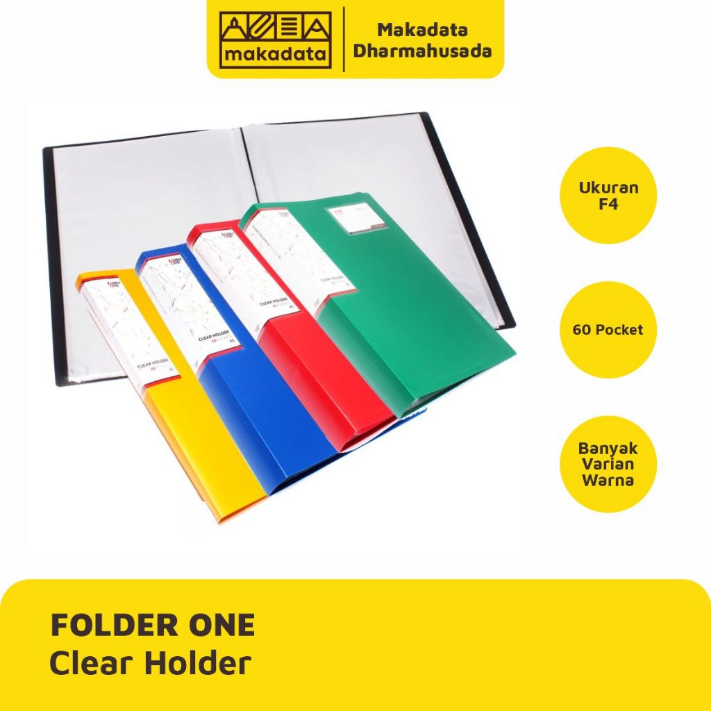 Jual MAP HOLDER | CLEAR HOLDER FOLDER ONE UKURAN F4 60 POCKET (1PCS ...