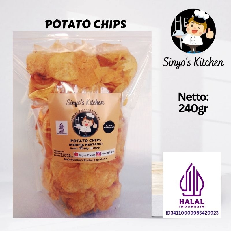 Jual Sinyo Potato Chips 240gr Non MSG Non Pengawet | Shopee Indonesia