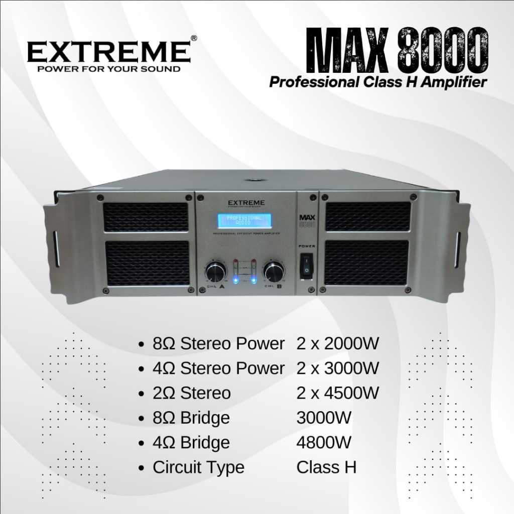 Jual Power Ampli EXTREME MAX 8000 Power Dual Channel MAX-8000 Extreme ...