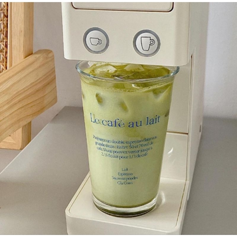 Jual Gelas Kaca Kafe Aesthetic / Gelas Aesthetic Korea / Gelas Kaca ...