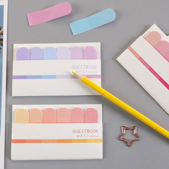 Jual Pembatas Kertas Aesthetic / Label Sticky Notes / Penanda Halaman ...