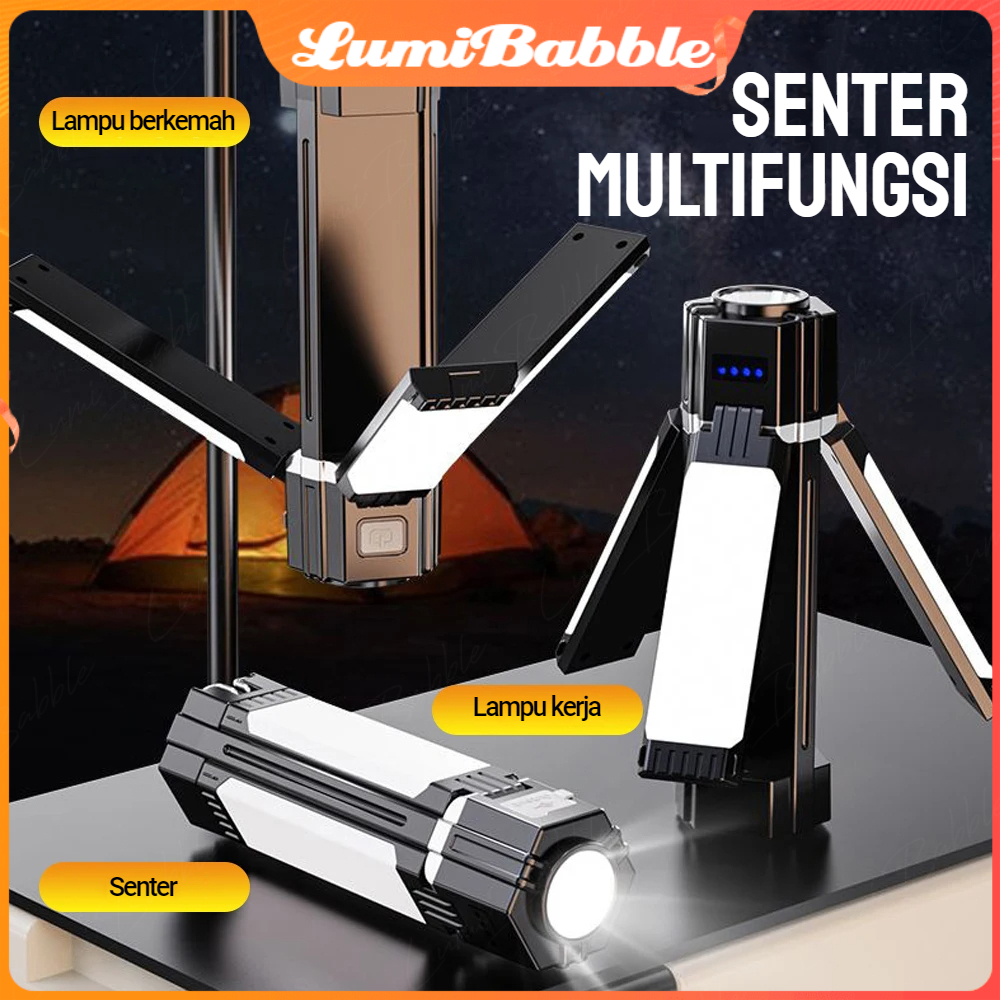 Jual Senter LED Super Terang Camping Lamp Portable Flashlight ...