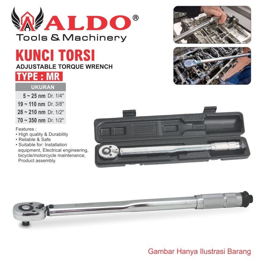 Jual KUNCI TORSI TYPE : MR / ADJUSTABLE TORQUE WRENCH / KUNCI MOMEN / KUNCI SHOCK / KUNCI SOK ...