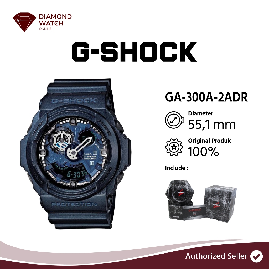 Jual Casio G-Shock Metallic Shadow 55.1mm Dial Metallic Shadow Strap GA ...