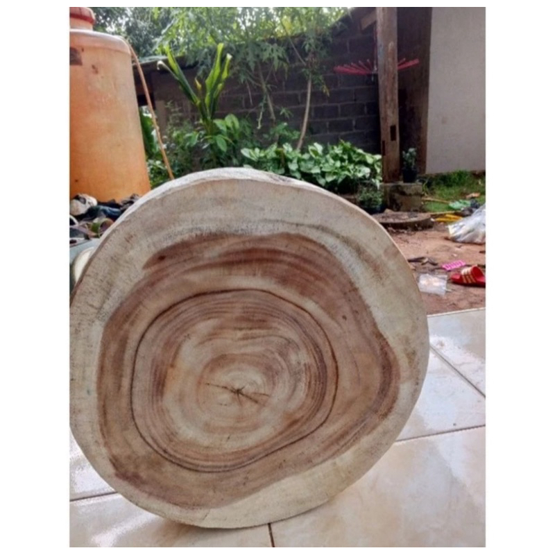Jual termurah!!! talenan kayu bulat mangga diameter 35cm tebal 6 cm ...