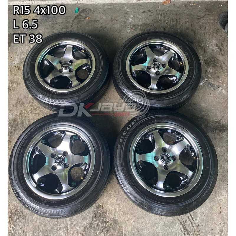 Jual VELG R15 4x100 BLACKPOLISH(harga untuk 4pcs velg tanpa ban ...