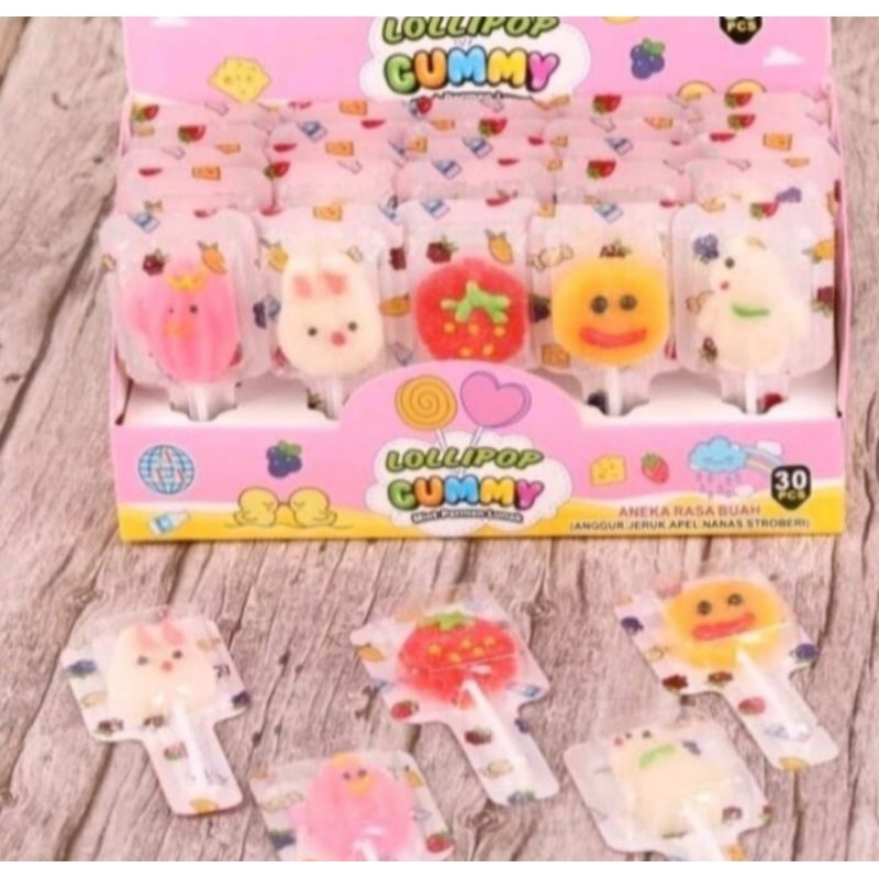 Jual Lolipop Gummy Permen Mint Lunak Aneka Rasa Isi 30 Pcs | Shopee ...