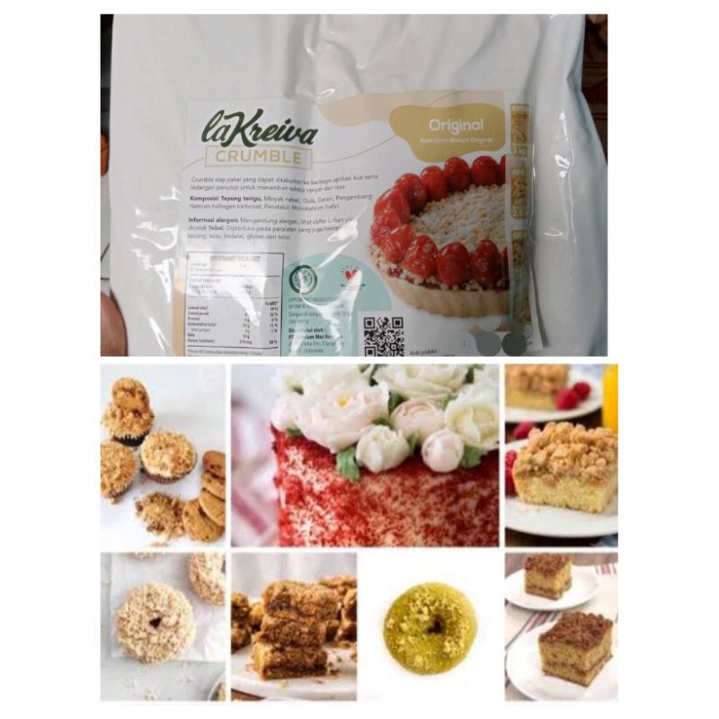 Jual La Kreiva Crumbel Original Repack 1kg/Cookies Crumb/biskuit bubuk ...