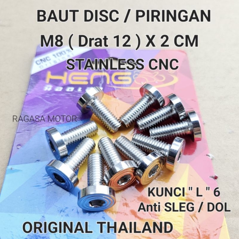 Jual Baut Disk Disc Piringan Cakram Ulir Garis Probolt Stainless Original Thailand Honda Yamaha ...