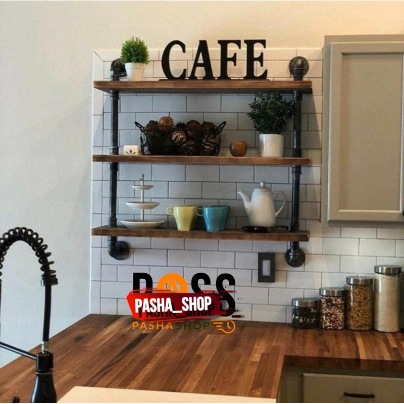 Jual Rak dinding pipa industrial 3 susun - trinklie industrial wall ...