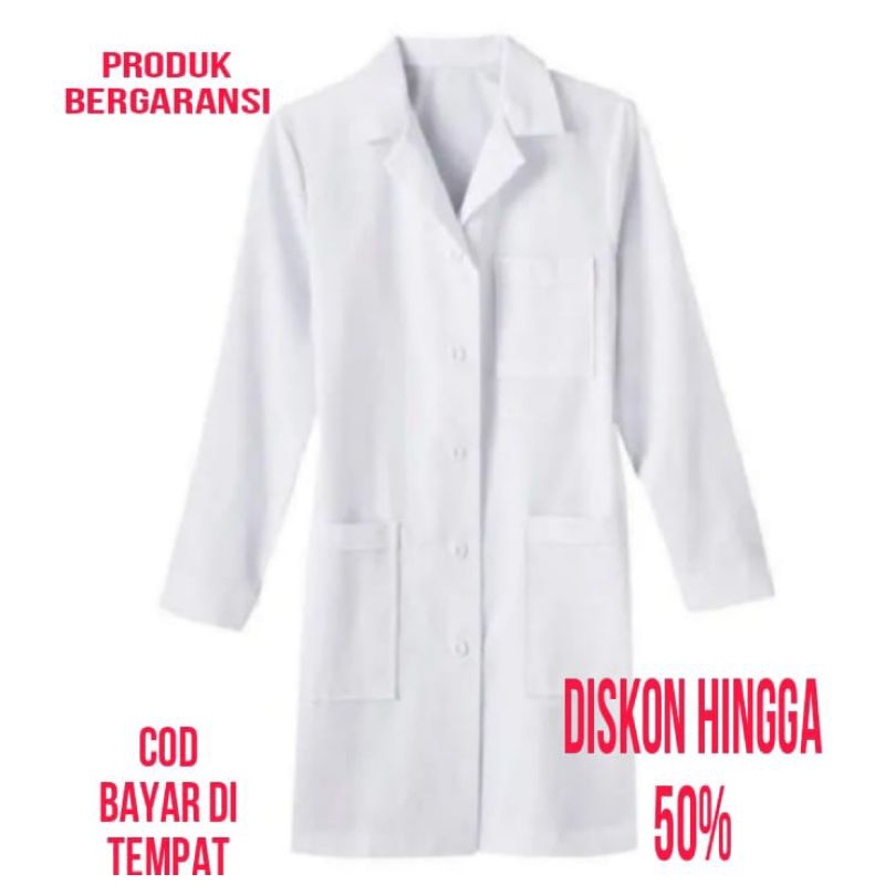 Jual Jas laboratorium lengan panjang/jas praktikum/baju lab pria wanita ...