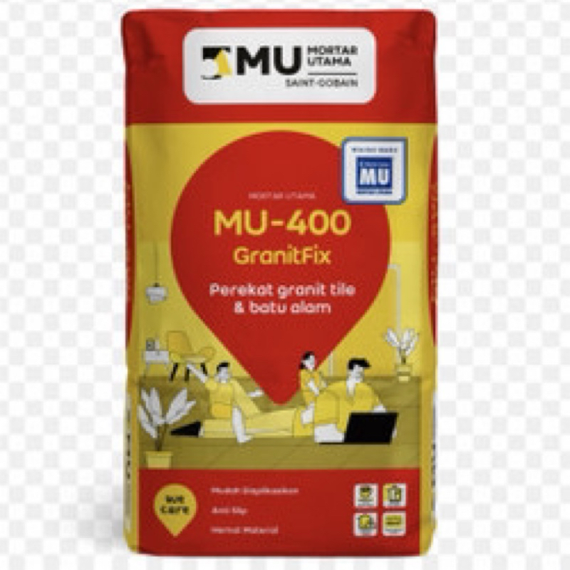 Jual MU 400 MORTAR UTAMA GRANIT FIX PEREKAT KERAMIK PEREKAT GRANIT 25KG ...