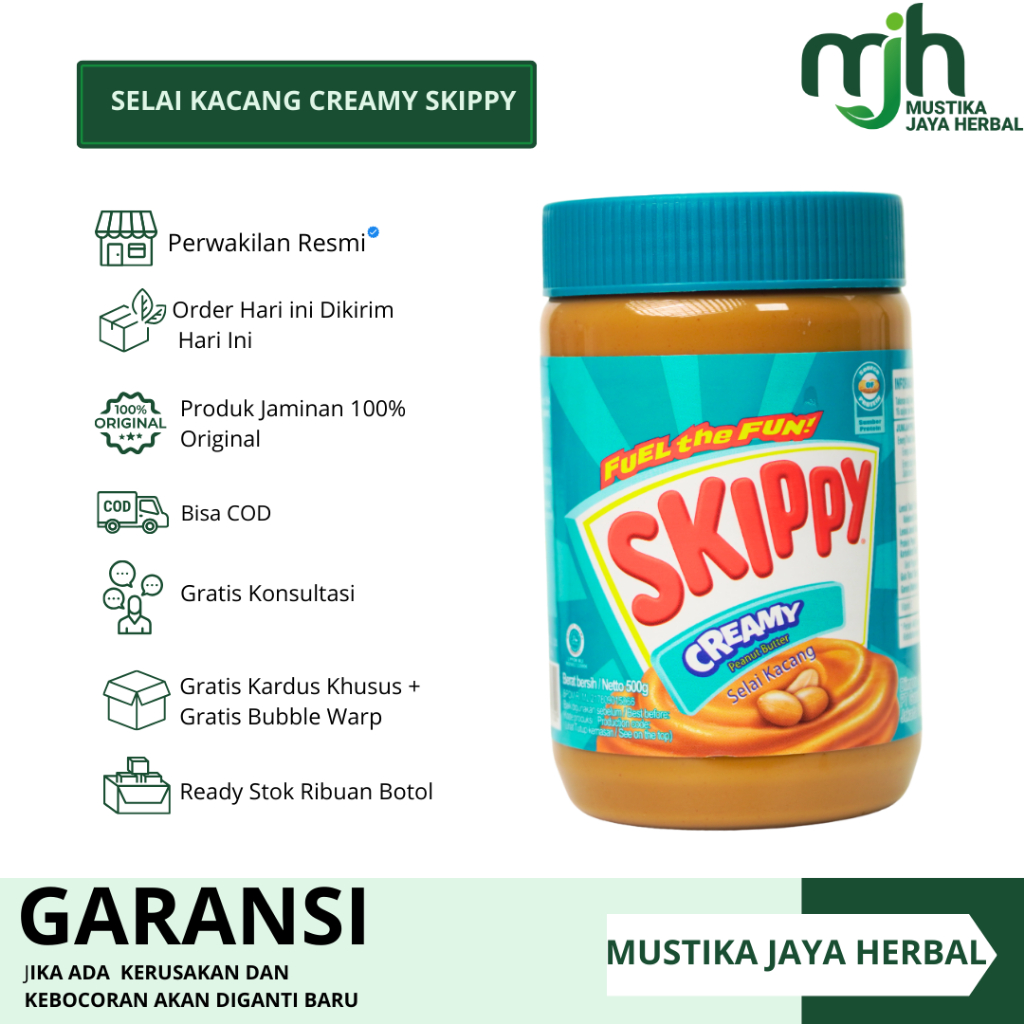 Jual JUAL SKIPPY PEANUT CHUNKY CREAMY 500 g / SELAI KACANG SKIPPY 500 ...