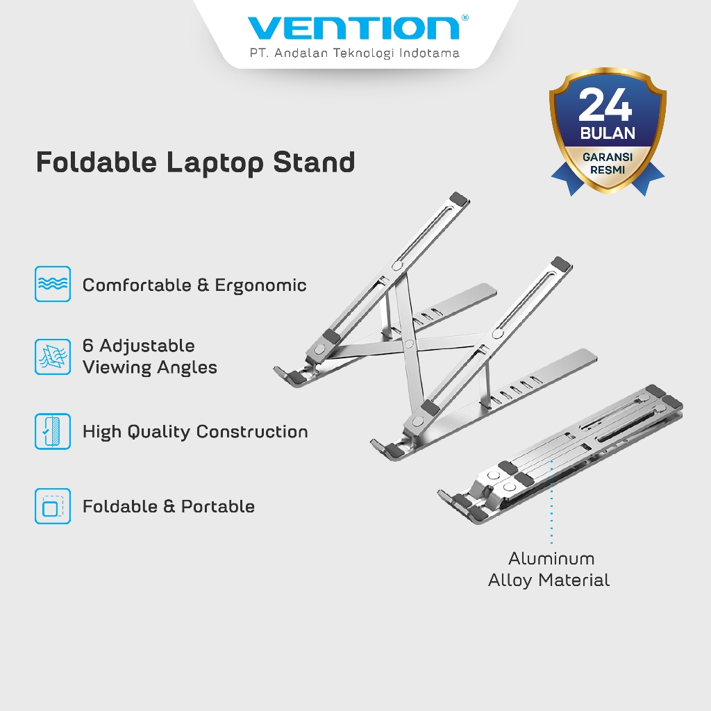 Jual Vention Foldable Laptop Stand Silver - KDMI0 | Shopee Indonesia
