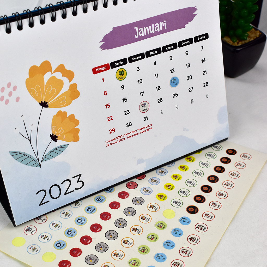 Jual Kalender Meja 2026 6 Lembar 1 sisi Tatakan Dupleks Cocok untuk ...