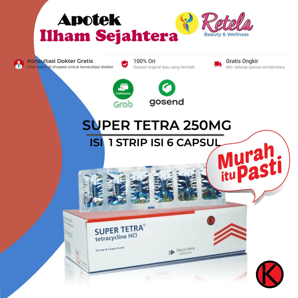 Jual SUPER TETRA 250MG 1 STRIP ISI 6 CAPSUL | Shopee Indonesia