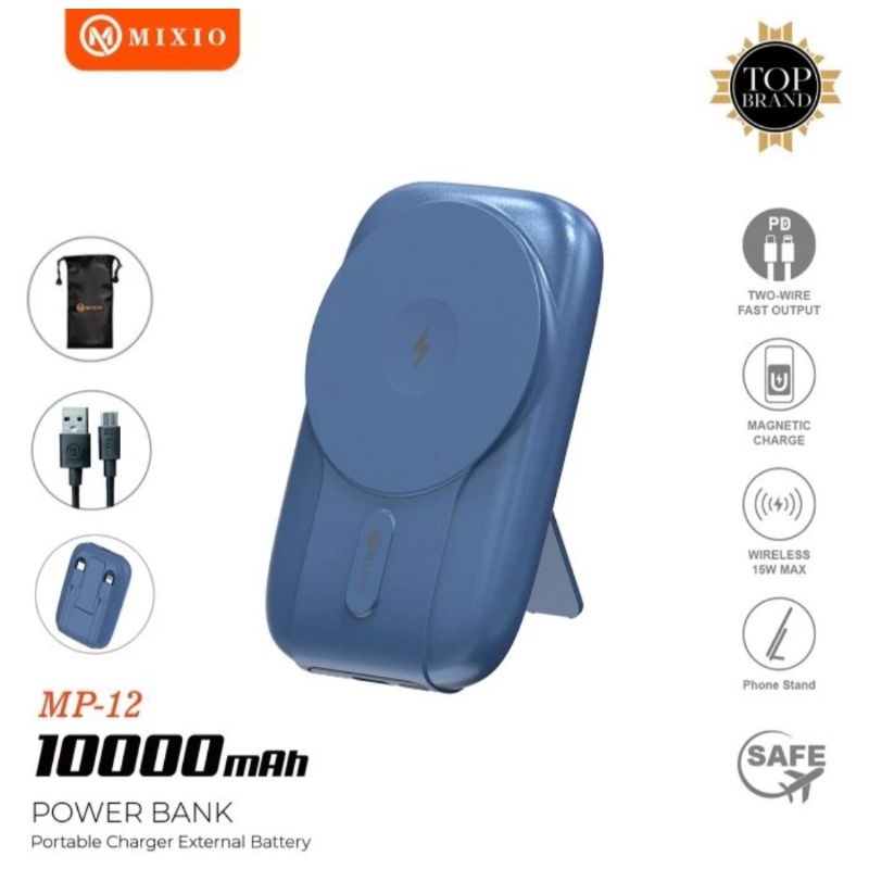 Jual MIXIO MP-12 Wirelles Power bank 10000Mah Magnetic Magsafe 20W Fast ...