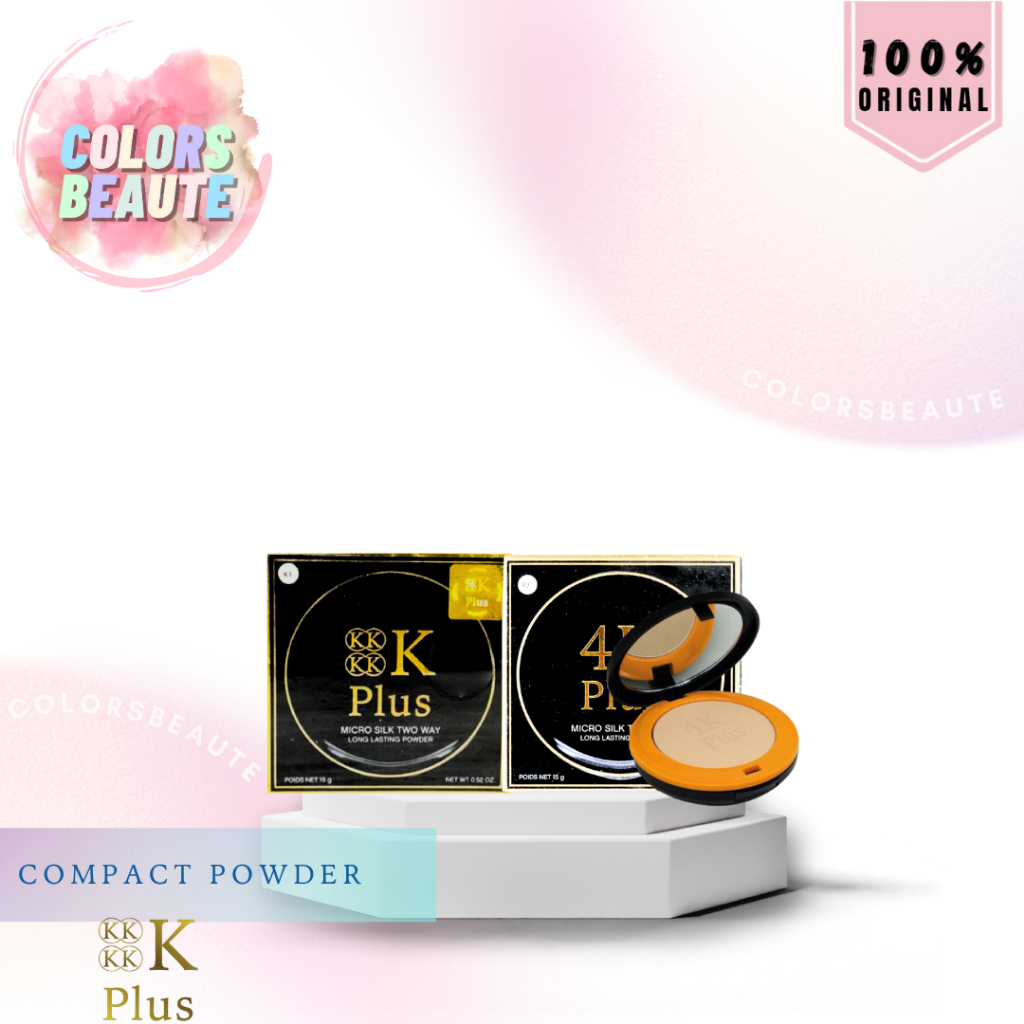 Jual 4K Plus Micro Silk Two Way Powder Foundation Long Lasting Bisque ...