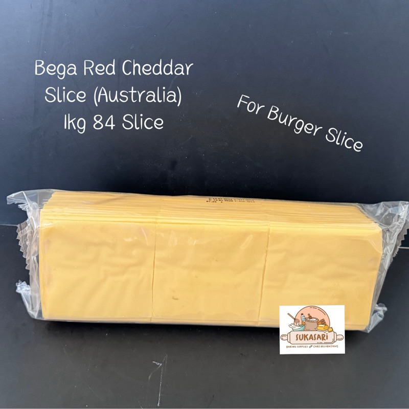 Jual Bega Red Cheddar Slice 1kg Keju Burger Melted leleh Australia ...