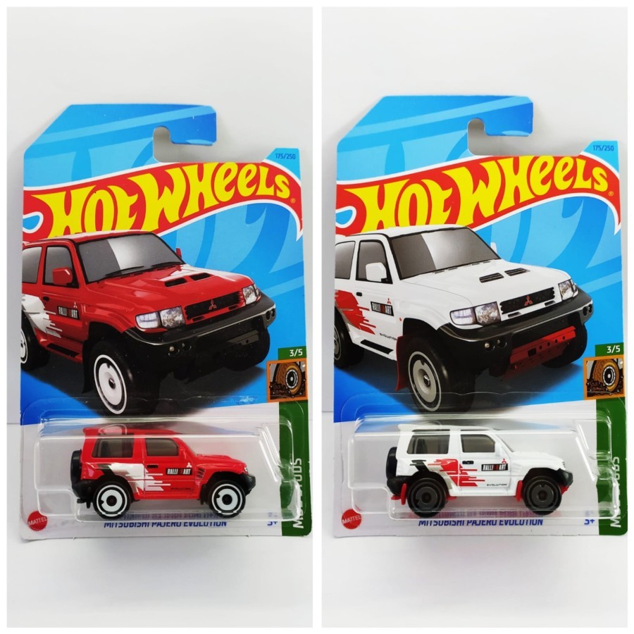 Jual Hotwheels Mitsubishi Evolution Pajero Merah Putih Cokelat Hot ...