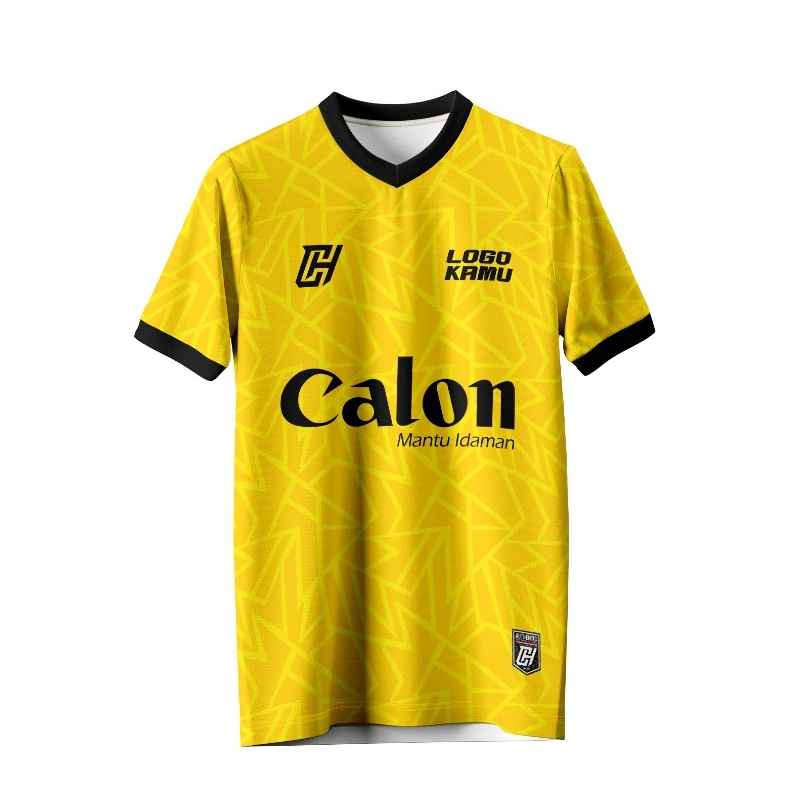 Jual Jersey Kuning Printing Futsal Motif Custom Nama dan Nomor | Shopee ...