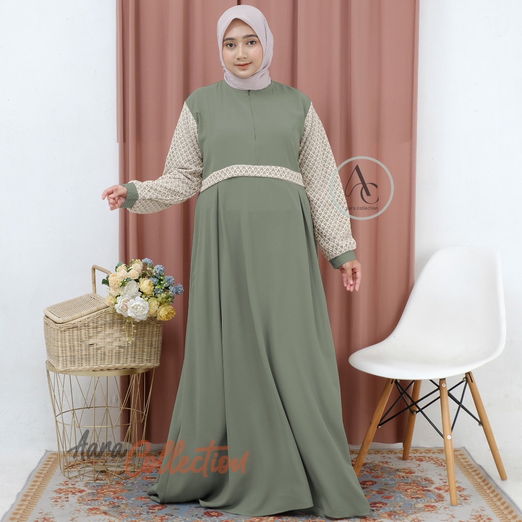 Jual (Bisa COD) Sabrina Dress Gamis Wanta terbaru Turki Lengan manset ...