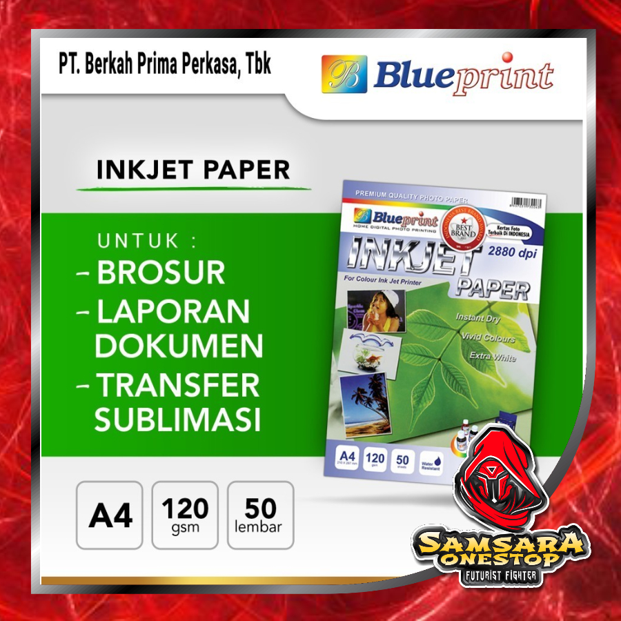Jual Kertas Inkjet Inkjet Paper BLUEPRINT 120 gsm A4 Kertas cetak ...
