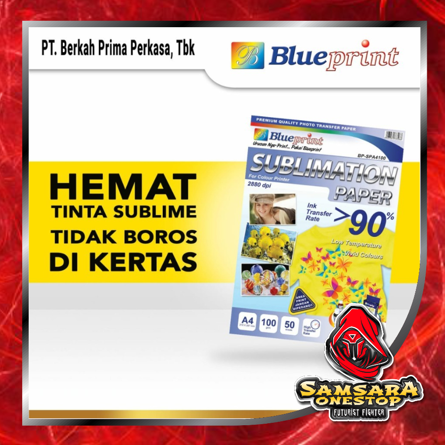 Jual Kertas Sublim BLUEPRINT SABLON Sublimation Paper BLUEPRINT A4 ...