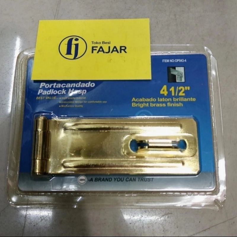 Jual Plat gembok engsel tebal grendel 4 ½ inch untuk pintu peti ...