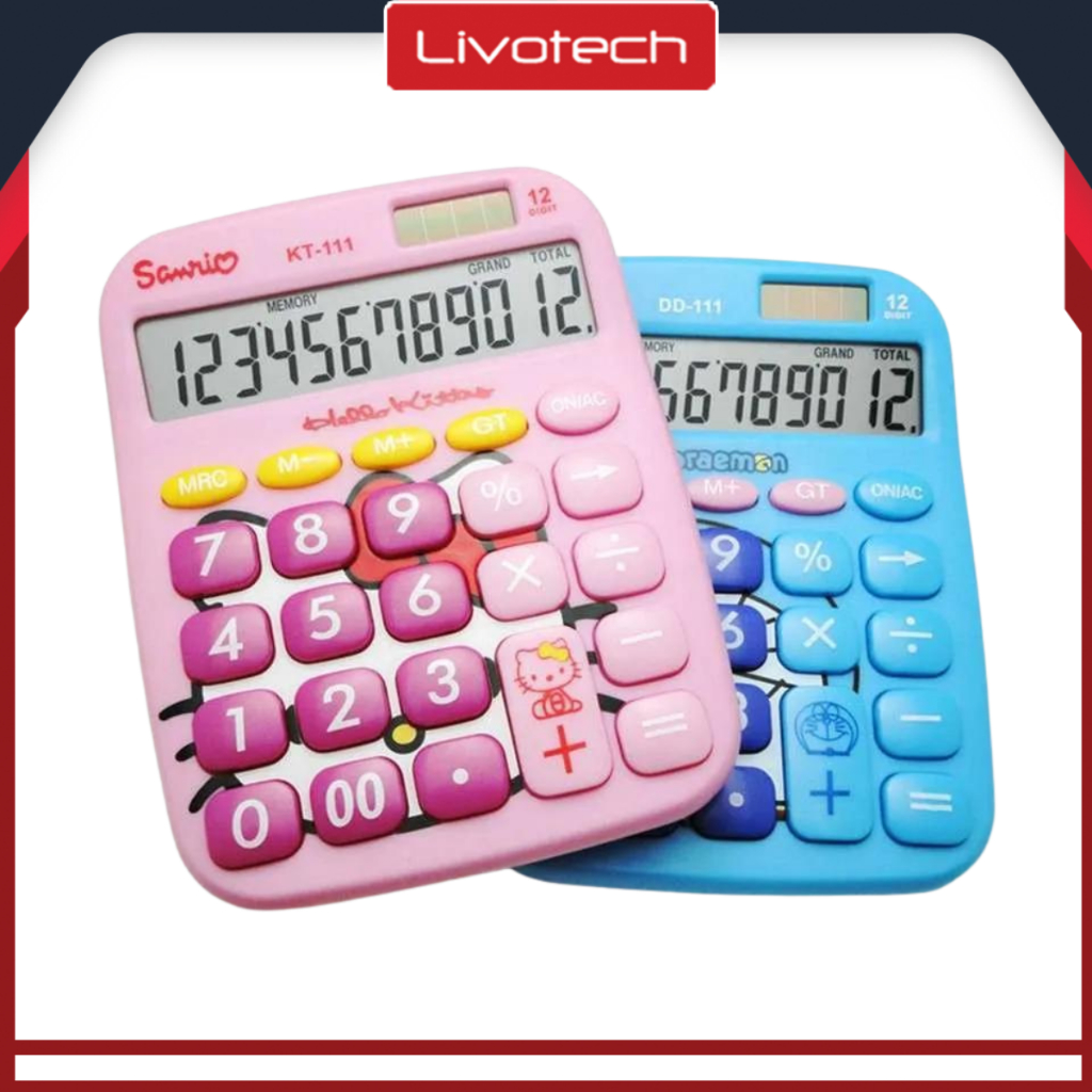 Jual Kalkulator Karakter 111 Hello Kitty Doraemon Calculator 12 DIgit ...