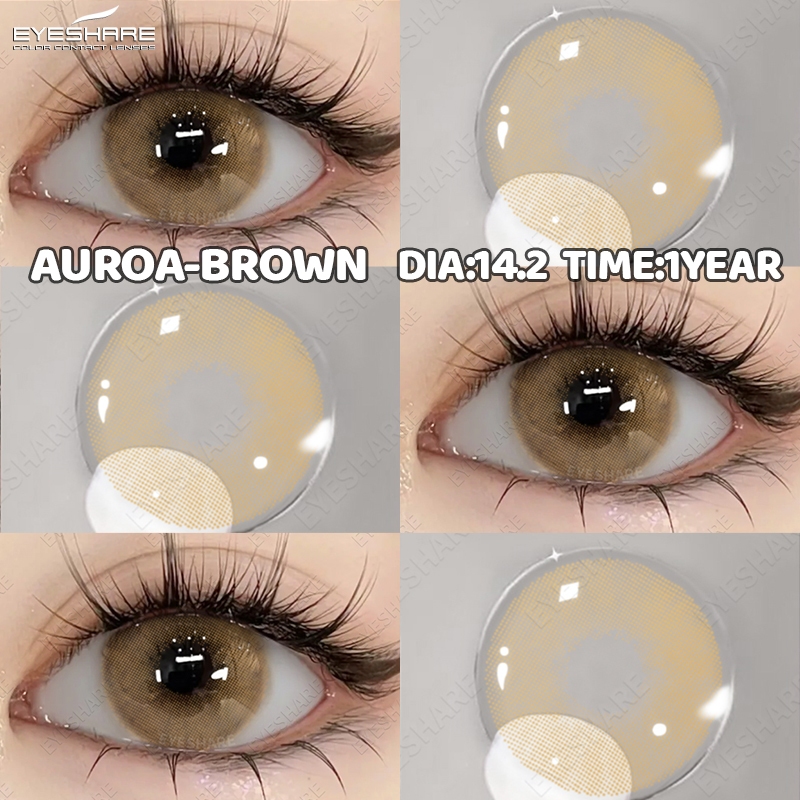Jual Eyeshare Eyesight soft lens Aurora softlens coklat/abu-abu Normal ...