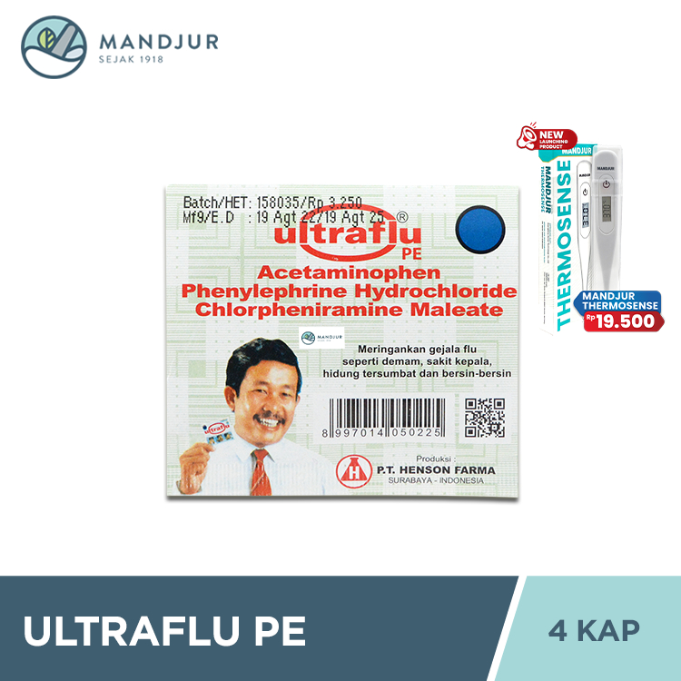 Jual Ultraflu PE 4 Tablet - Obat Flu Demam Sakit Kepala dan Hidung ...