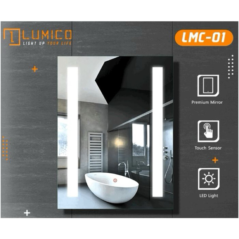 Jual LED MIRROR LUMICO 5 MM cermin hias dengan lampu LED dengan sensor ...