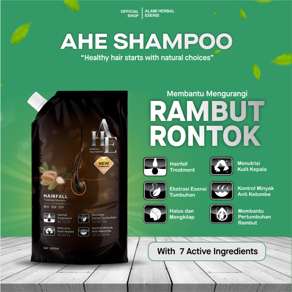 Jual AHE Hair Fall Treatment Shampoo Hair Care Oil Control Anti ...