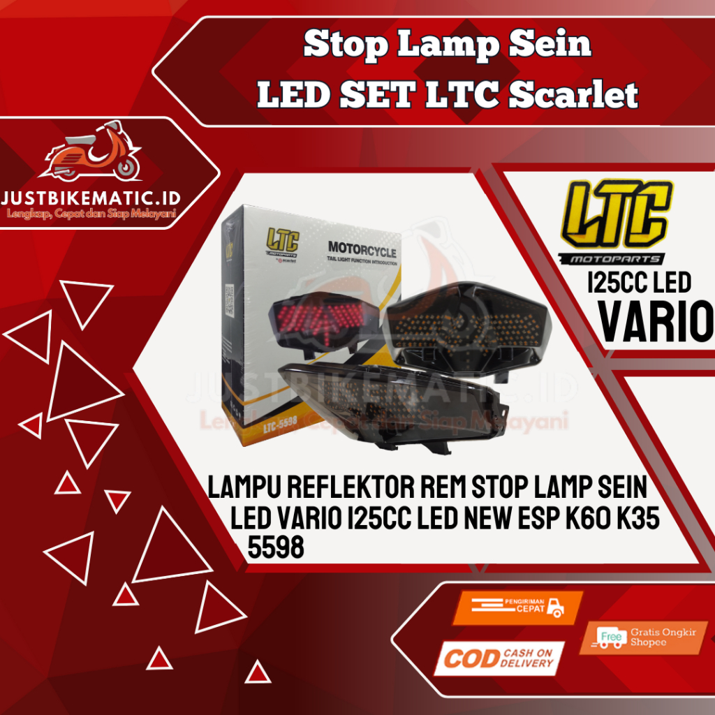 Jual Lampu Reflektor Rem Stop Lamp Sein LED Vario 125 150 cc LED NEW ...