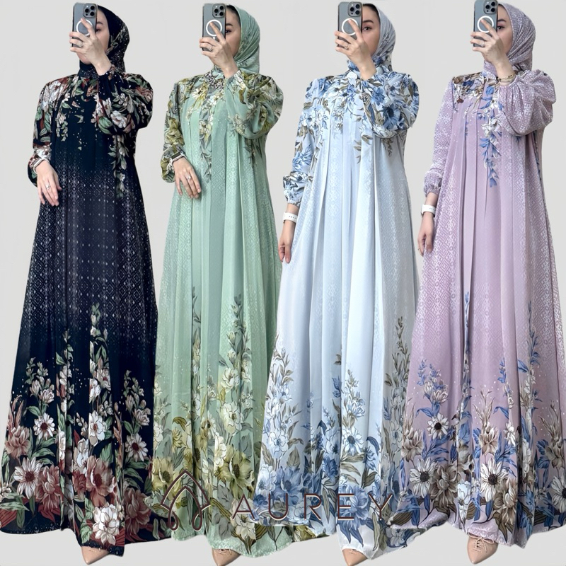 Jual AUREY set hijab gamis wanita busui friendly diandra gamis wanita hyget premium busui ...