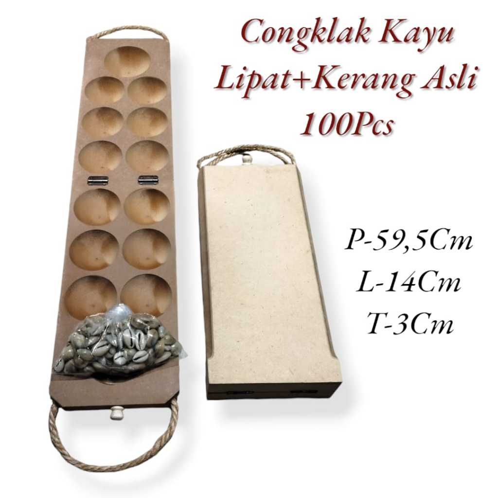 Jual AS888 - Papan Congklak Kayu Lipat Polos Plus Biji Kerang Asli 100 ...
