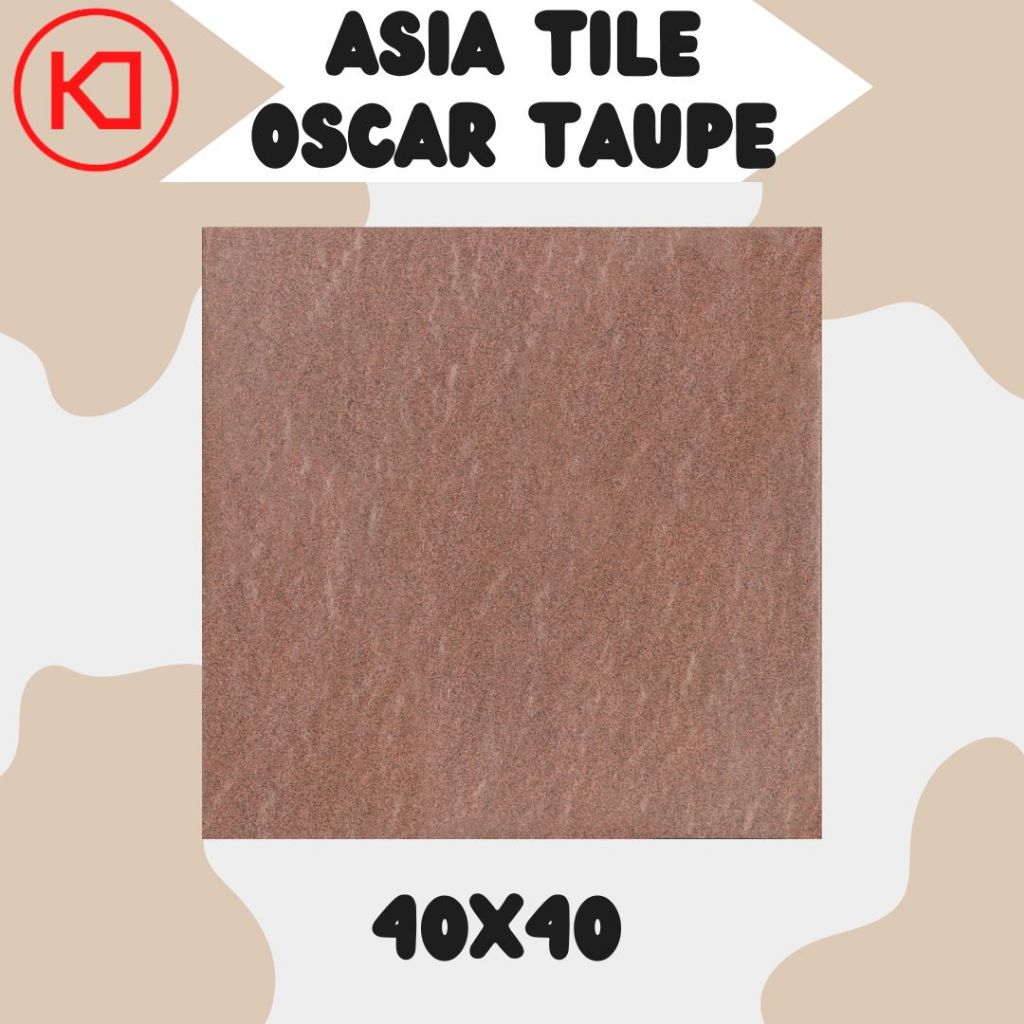 Jual Keramik Lantai Kasar Asia Tile Oscar Taupe 40x40 | Shopee Indonesia