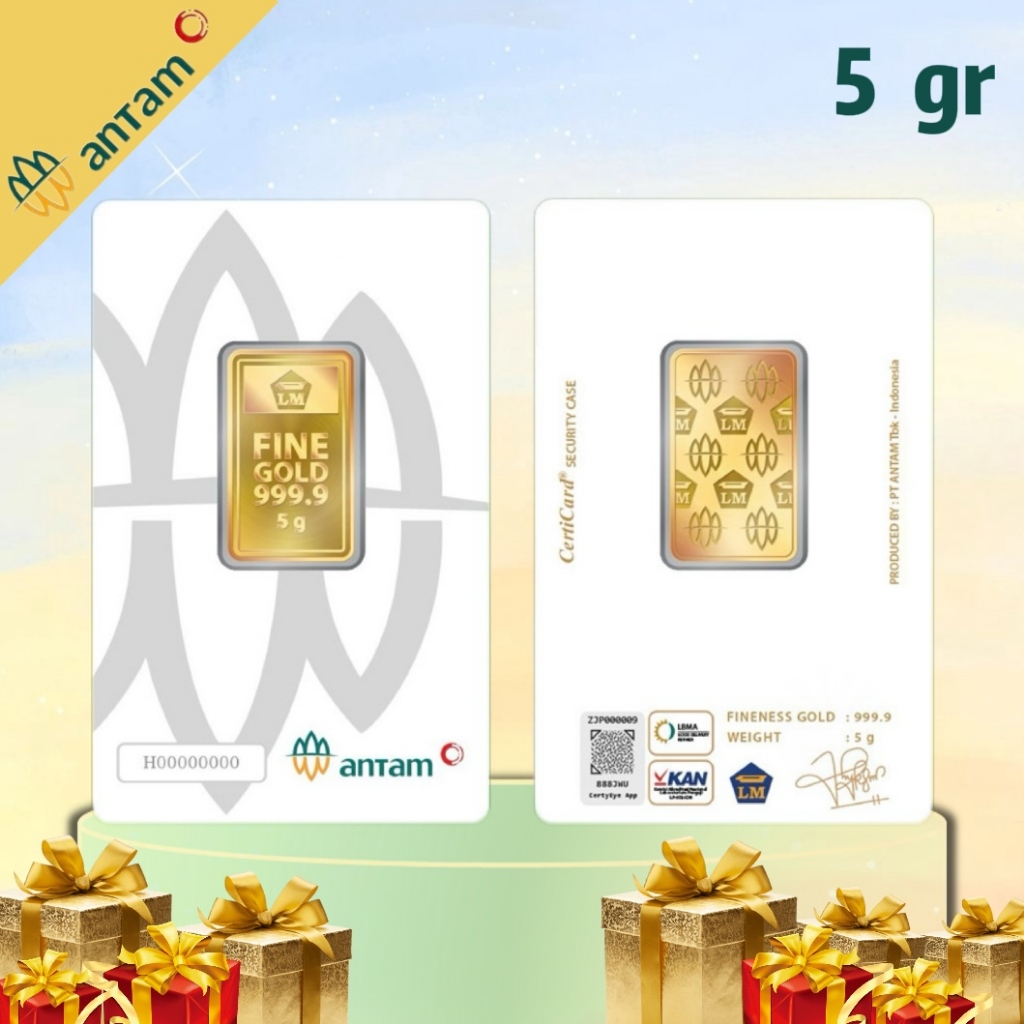 Jual Antam 5 gram Micro Gold Premium Emas Murni 24 Karat Hartadinata x ...