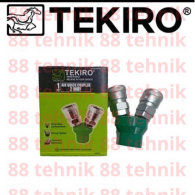 Jual TEKIRO QUICK COUPLER 2 WAY / coupler 2 cabang / kopler 2 cabang ...